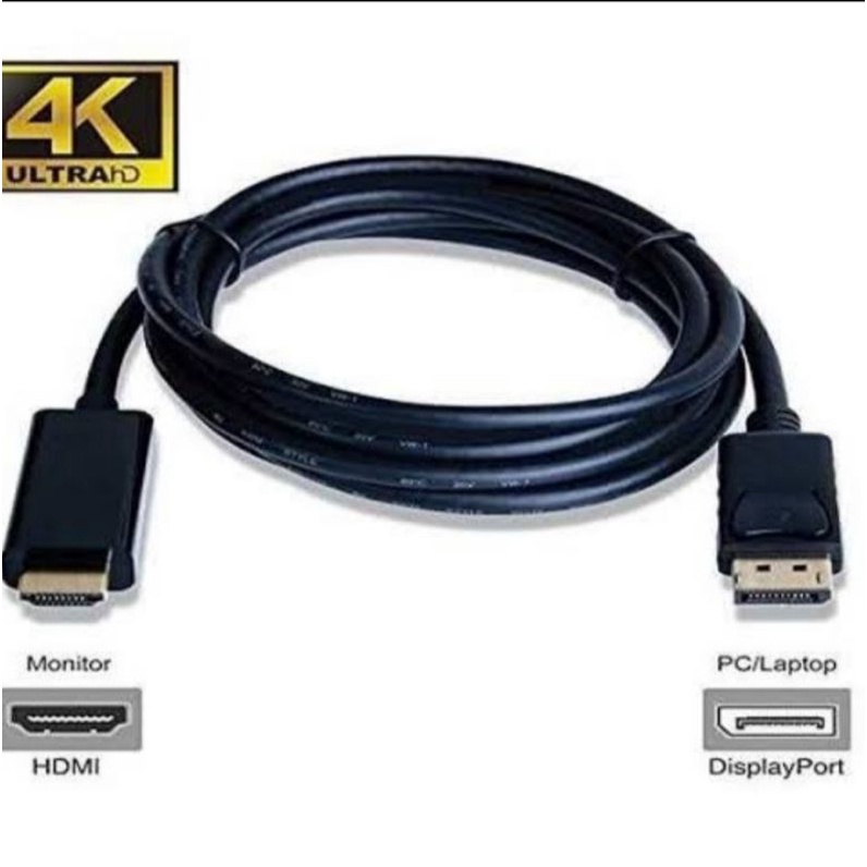 Jual Kabel Display Port to HDMI 1,8meter / kabel DP to Hdmi 1,8meter | Shopee Indonesia