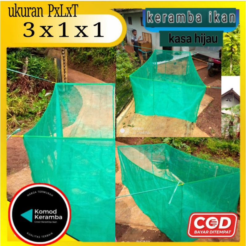 Jual keramba ikan 3x1x1 karamba lele hapa jaring kerambah apung karamba ...