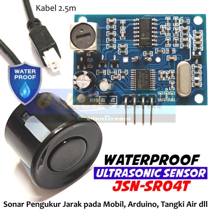 Jual JSN SR04T Ultrasonic Waterproof Sonar Sensor Pengukur Jarak Arduino v2 | Shopee Indonesia