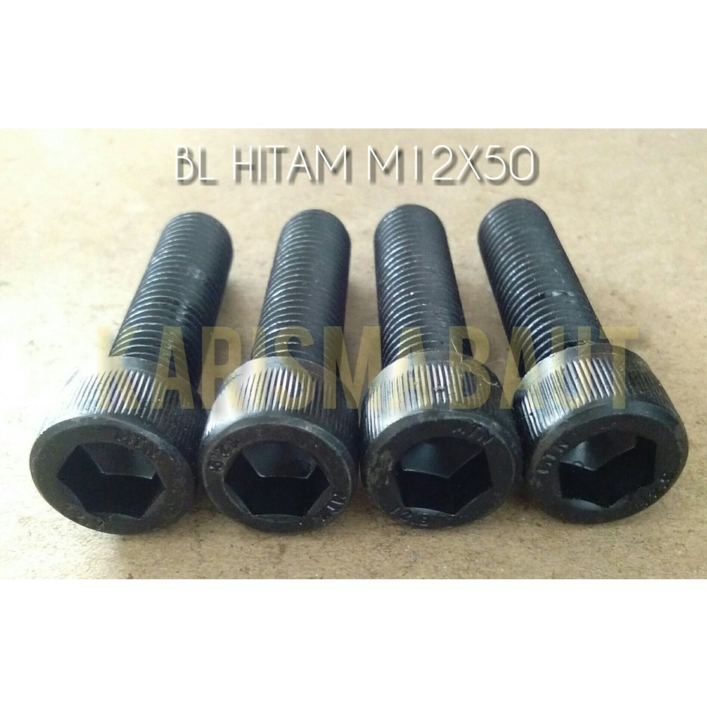 Jual Baut L Baja m12 x 50 / BL HTB 12x50 DRAT KASAR ( kunci L m10) | Shopee Indonesia