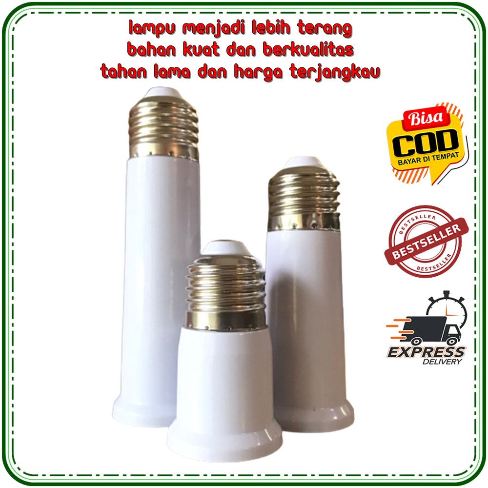 Jual Sambungan Fitting Lampu Downlight Panjang Extension E27 Sambung ...