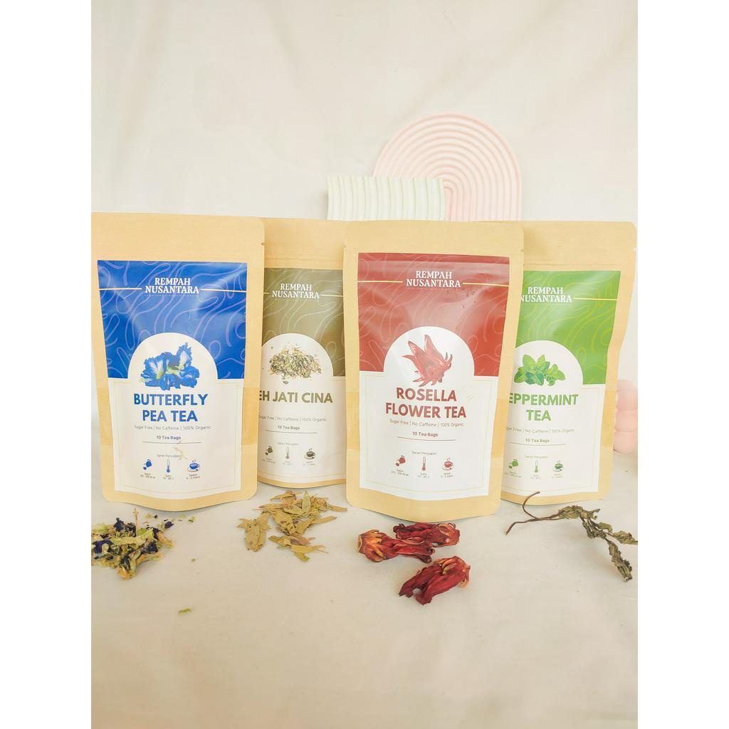 Jual Teh Tradisional Tisane Tea Rosella Telang Daun Jati Cina ...