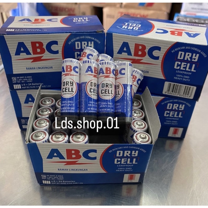 Jual Baterai ABC Biru AA/A2 ORI (1set isi 4pcs) | Shopee Indonesia