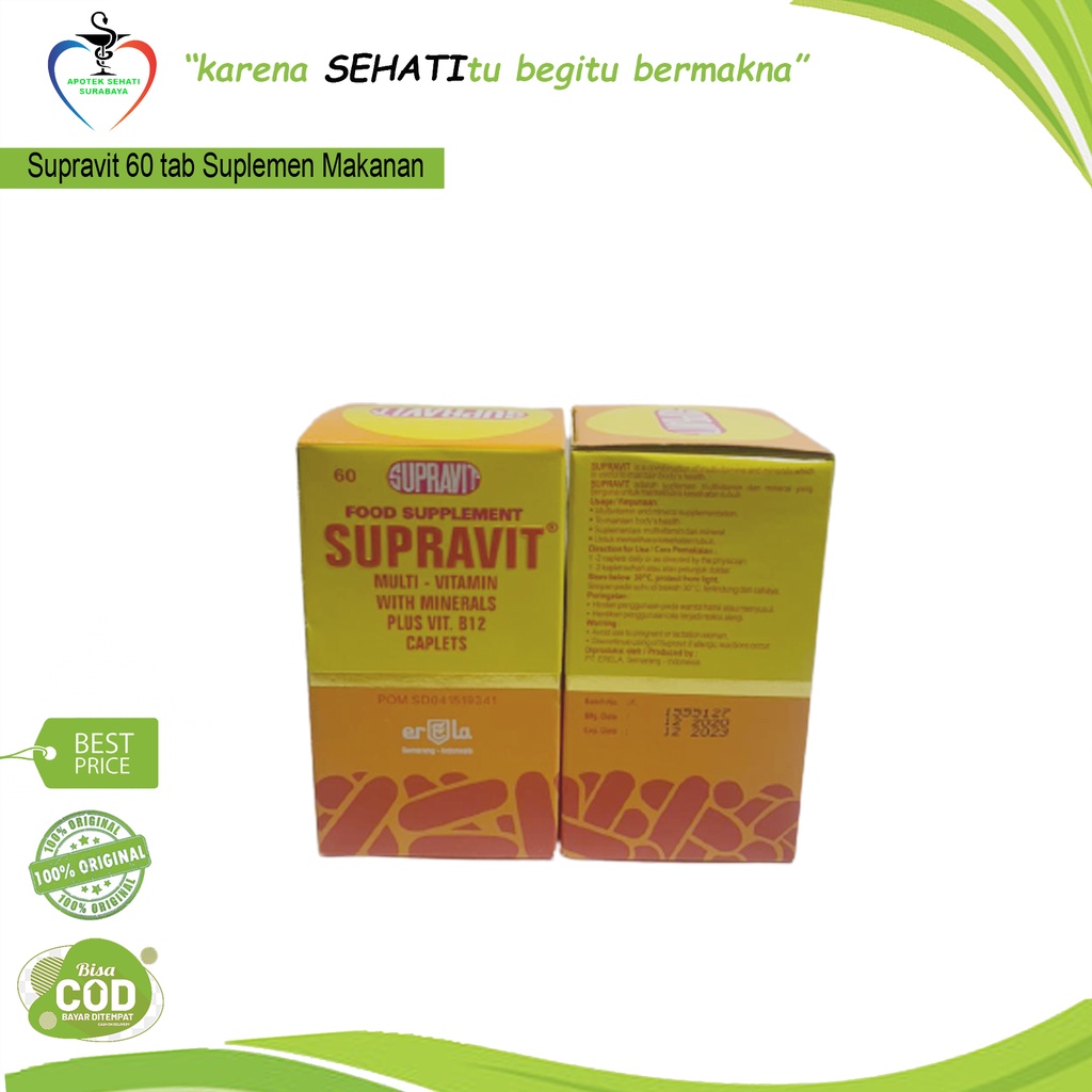 Jual SUPRAVIT MULTIVITAMIN LENGKAP MURAH | Shopee Indonesia