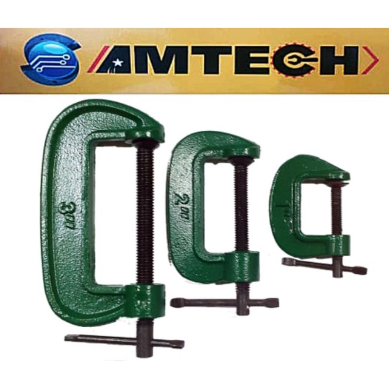 Jual Amtech Klem C Set 3 Pcs Catok Penjepit Kayu Besi Clamp C 1 2 3 ...