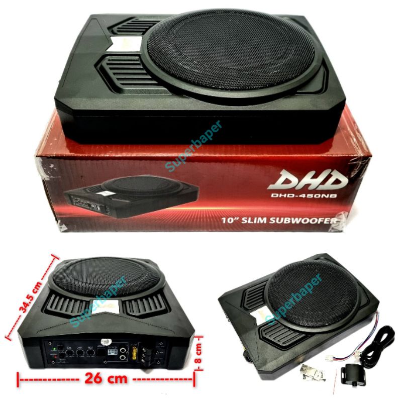 Jual Subwoofer Slim Kolong Underseat 10 Inch DHD-450NB Aktif | Shopee ...