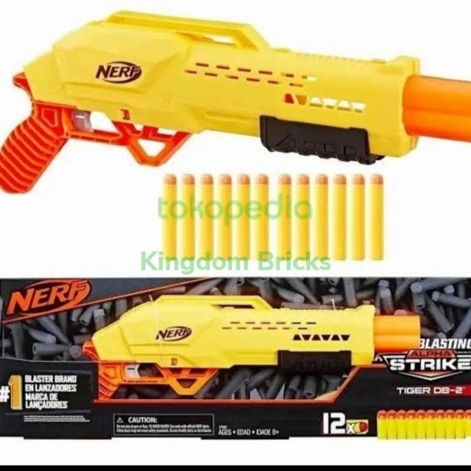 Jual NERF ALPHA STRIKE Tiger DB-2 Mainan Pistol Shotgun (include 12 ...