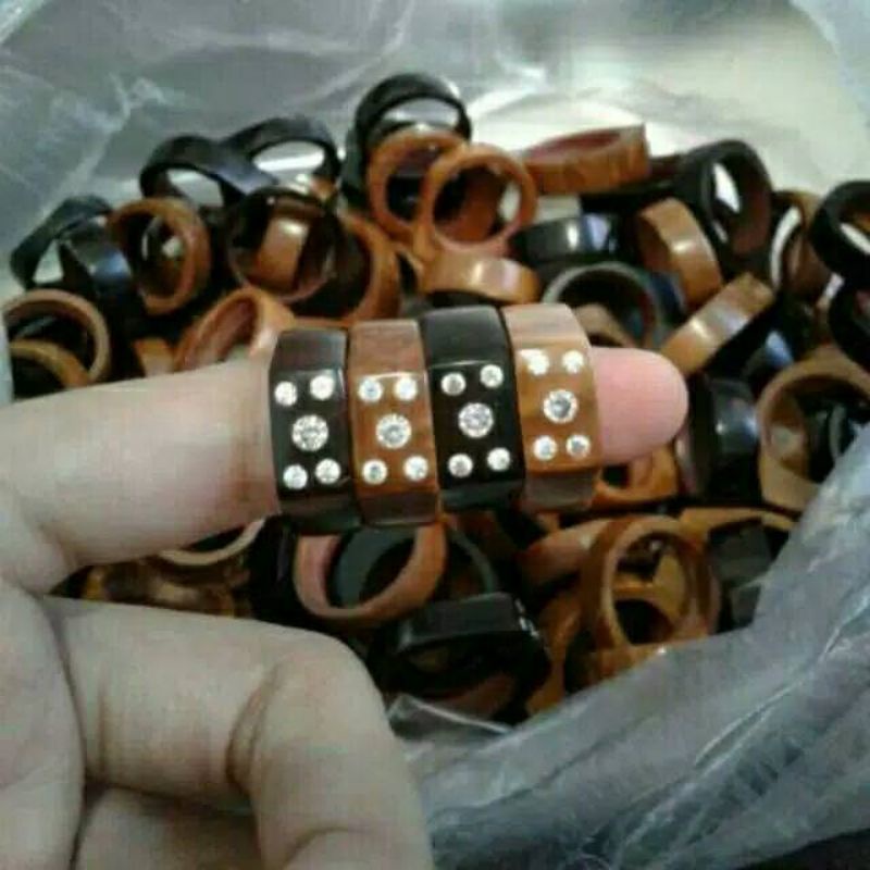Jual Cincin kaoka/kaokah/kaukkah motif polos/mata 1/mata 3/mata 5/mata ...
