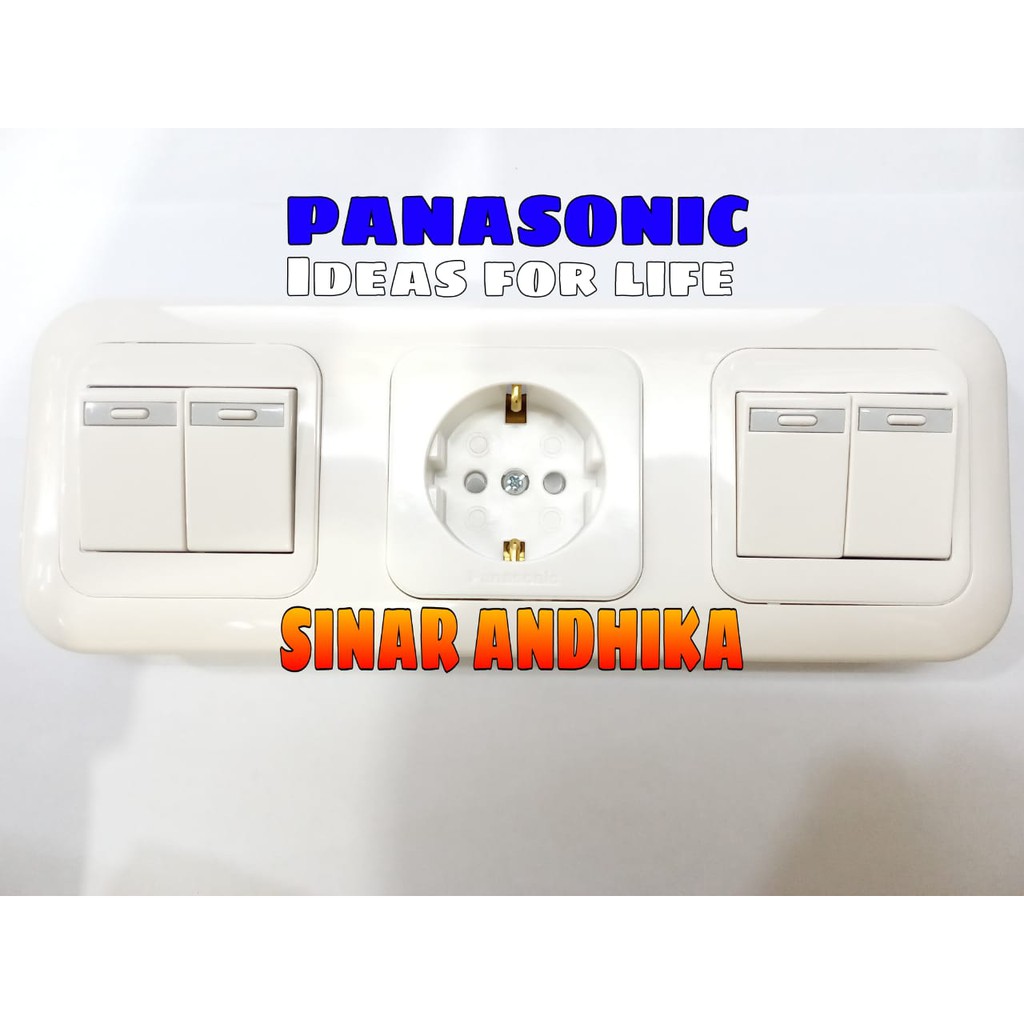 Jual SAKLAR SERI KECIL+STOP KONTAK (CP)+SERI KECIL PANASONIC WEJ 7823 ...