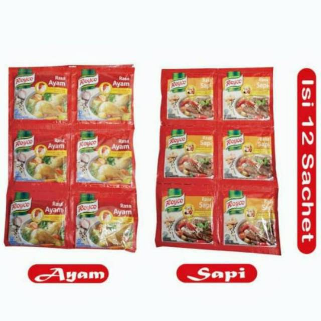 Jual Royko Ayam / Sapi 9 Gram x 12 Sachet | Shopee Indonesia