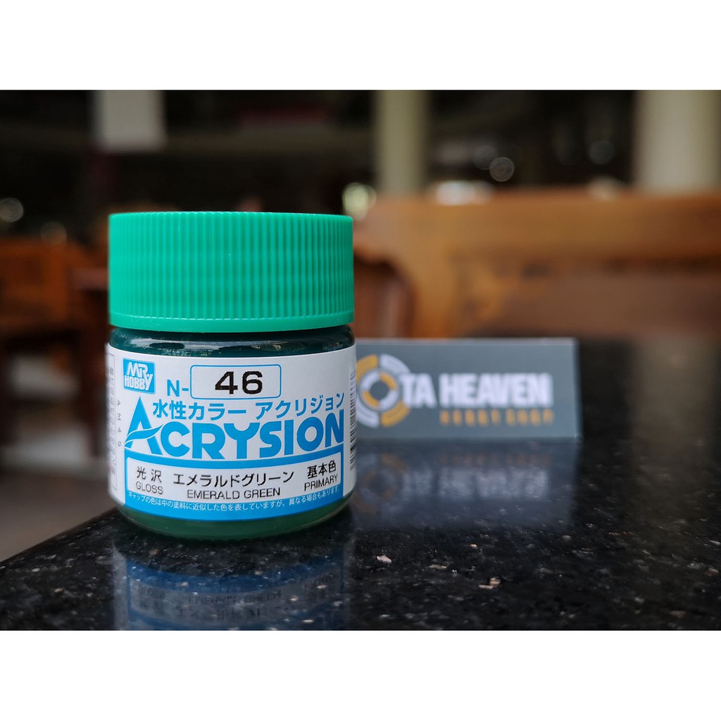 Jual Acrysion N 46 Emerald Green - Cat Gundam Model Kit Paint | Shopee Indonesia