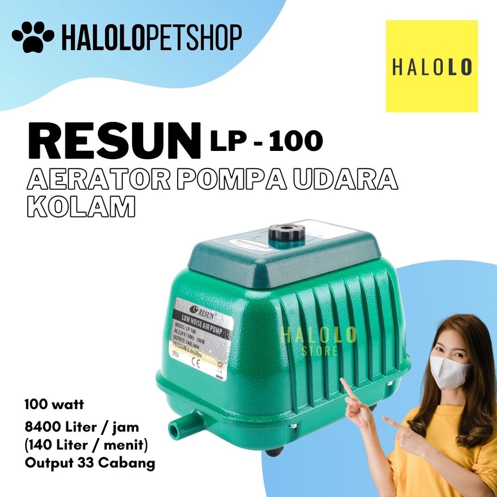 Jual RESUN LP 100 Pompa Udara Aerator Air Pump Kolam Aquarium LP100 ...