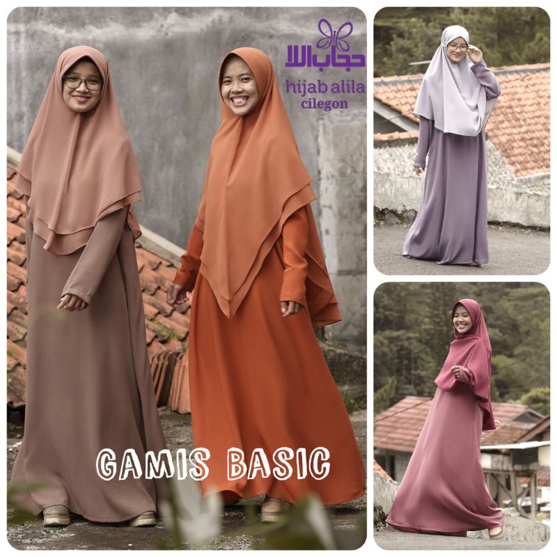 Jual NEW!! GAMIS BASIC By Hijab Alila Apron outer Arm | Shopee Indonesia