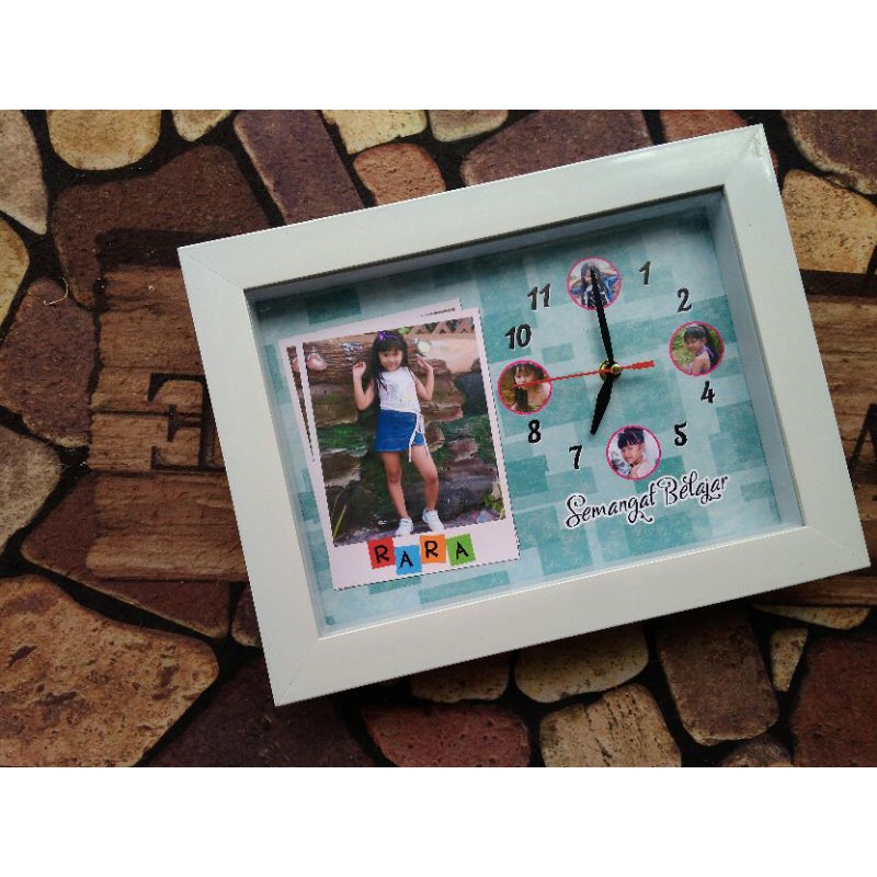 Jual JAM CUSTOM FOTO KOLASE JAM DINDING CUSTOM UNIK MURAH KADO ULTAH ...