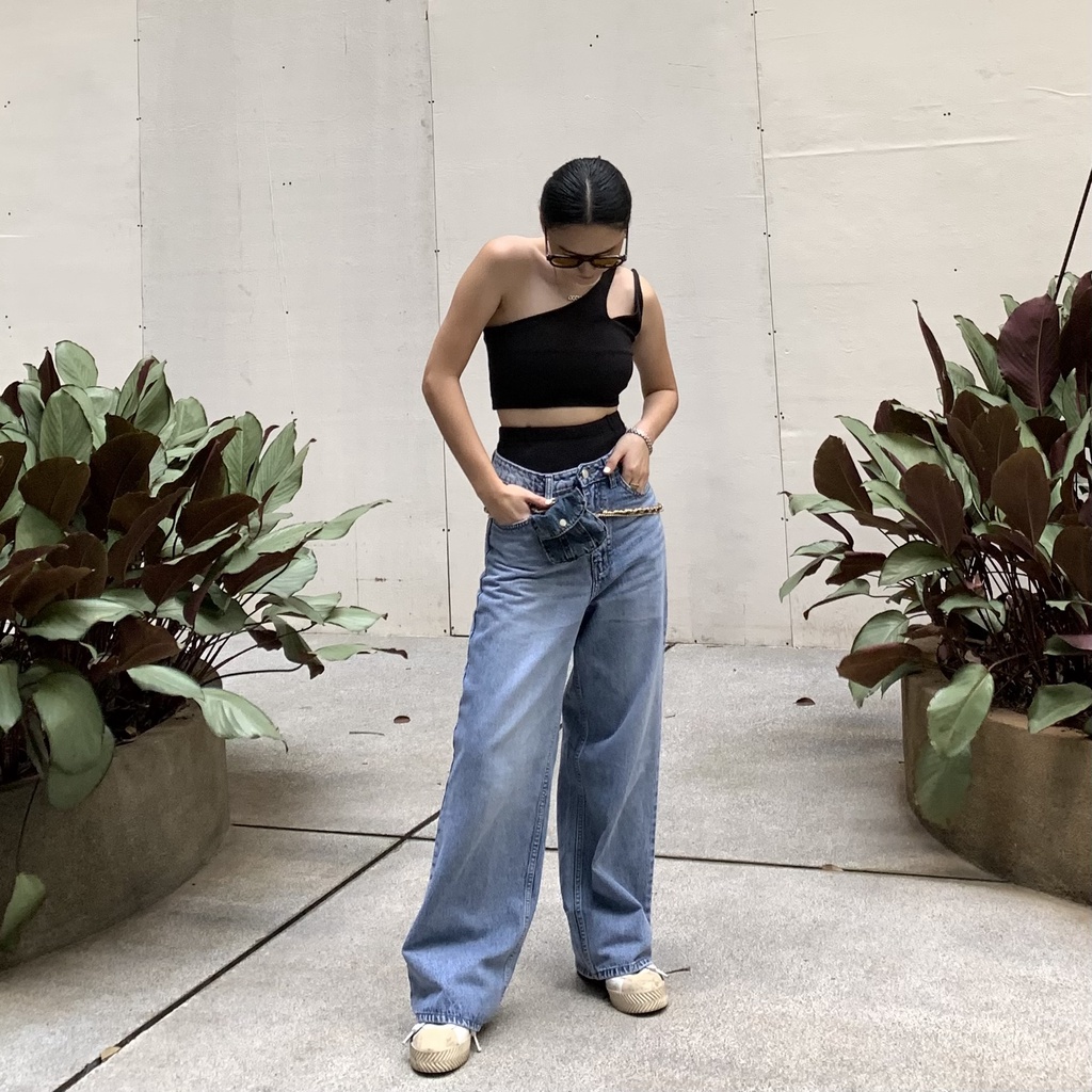 Jual MSMO Ryu Jeans Blue Highwaisted Long Leg Slim Denim / Celana Panjang Wanita / Celana ...