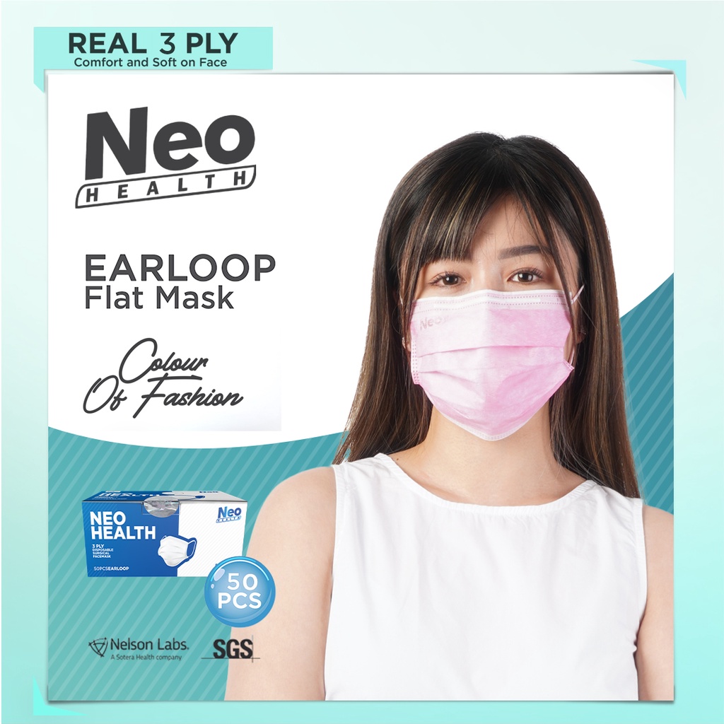 Jual Neo Health Mask Masker Medis Neo Earloop 3 Ply Filtrasi 97% 1 Box ...