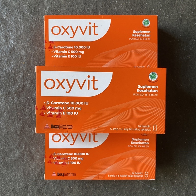 Jual Oxyvit suplemen kesehatan vitamin C vitamin E, Per box isi 30 ...