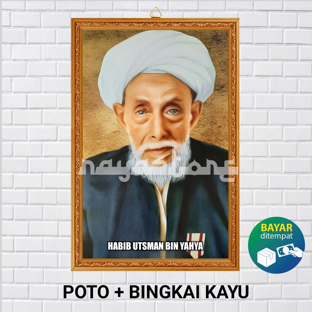 Jual POSTER POTO + BINGKAI HABIB UTSMAN BIN YAHYA / POSTER HABIB UTSMAN ...