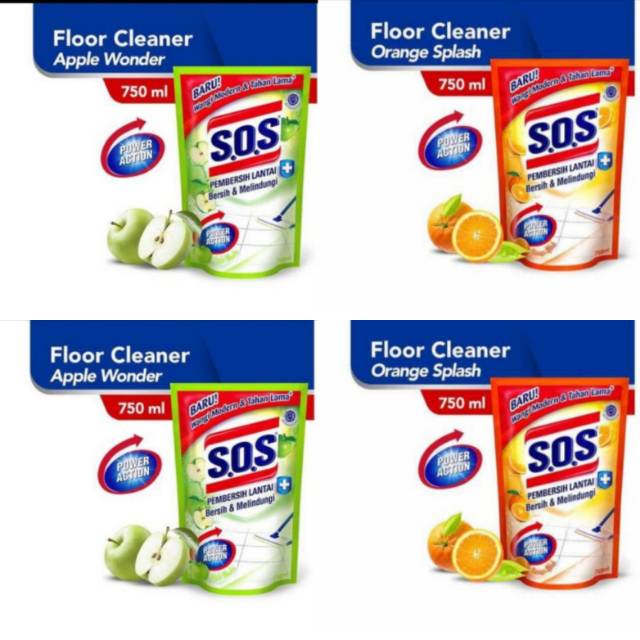 Jual SOS Floor Cleaner Floral Blossom [750 mL/ Kemasan Refill] | Shopee ...