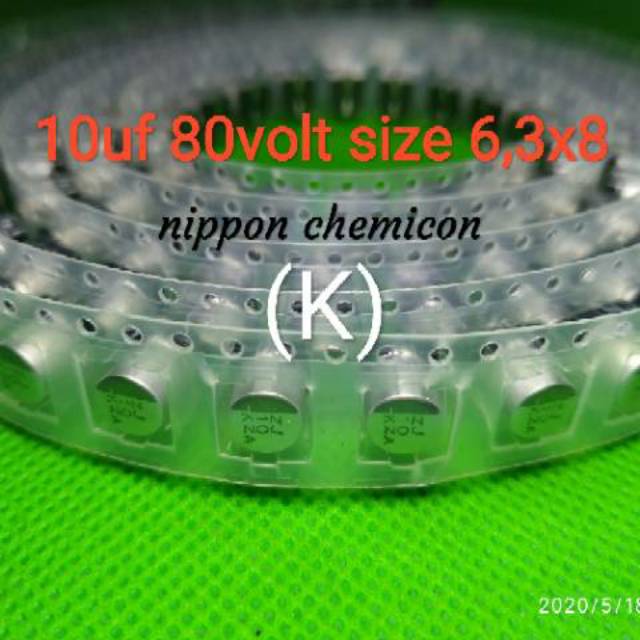 Jual Solid kapasitor capasitor elko elco SMD 10uf 80v original NIPPON ...