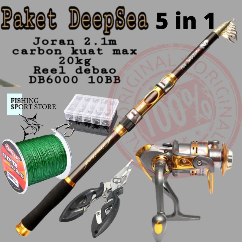 Jual DISKON COD Set Joran Pancing Laut Kekuatan 20kg Joran Pancing ...