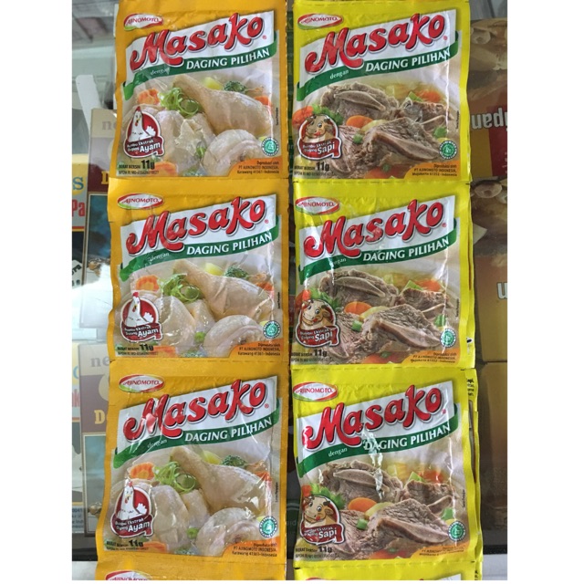 Jual Masako RENCENG Rasa Ayam dan Sapi 12x11gr sachet penyedap rasa ...