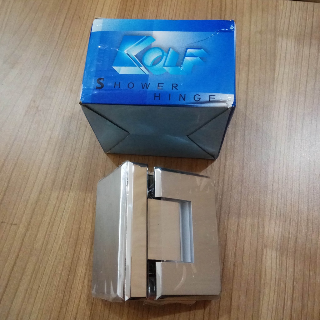 Jual Engsel Pintu Kaca Shower Hinge Kolf 81-4 Glass To Glass 90 Derajat WC | Shopee Indonesia