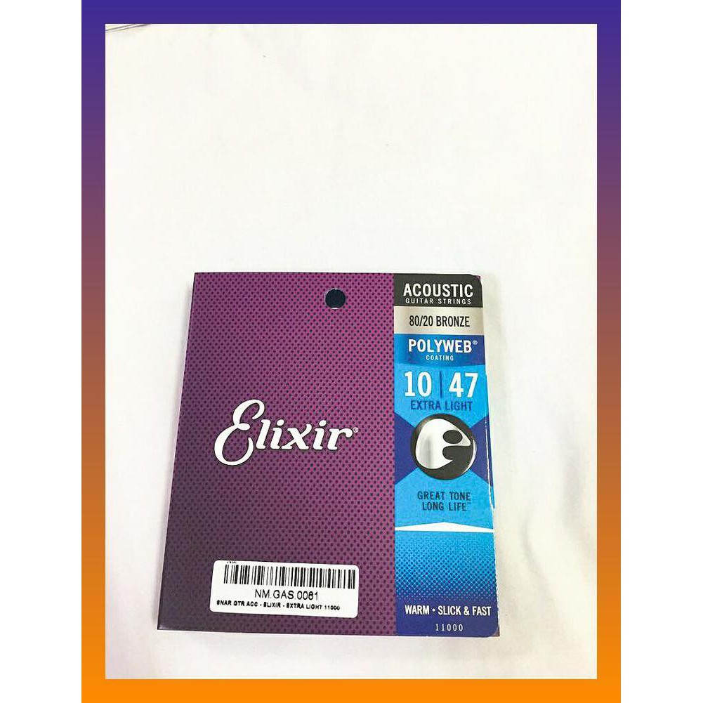 Jual ELIXIR 11000 POLYWEB SENAR GITAR AKUSTIK 010 ORIGINAL TERBARU BY ...