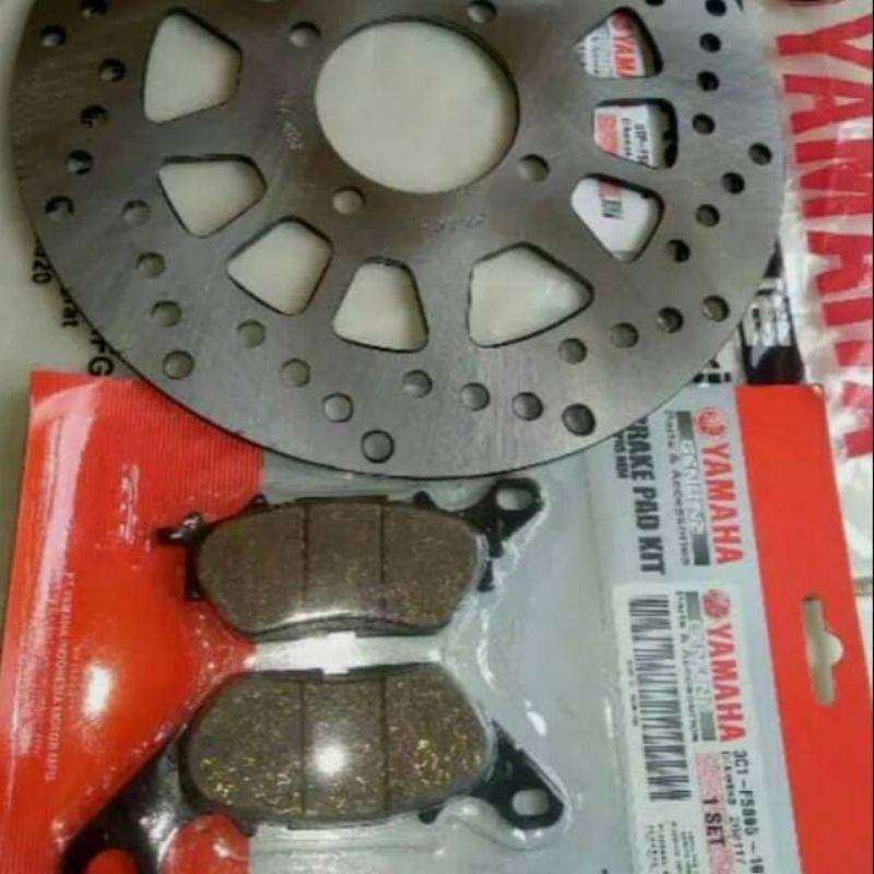 Jual Piringan cakram plus kampas rem depan jupiter z robot/vega r/vega ...