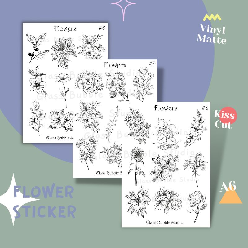 Jual Stiker flower - stiker bunga, stiker case hp, stiker jurnal ...