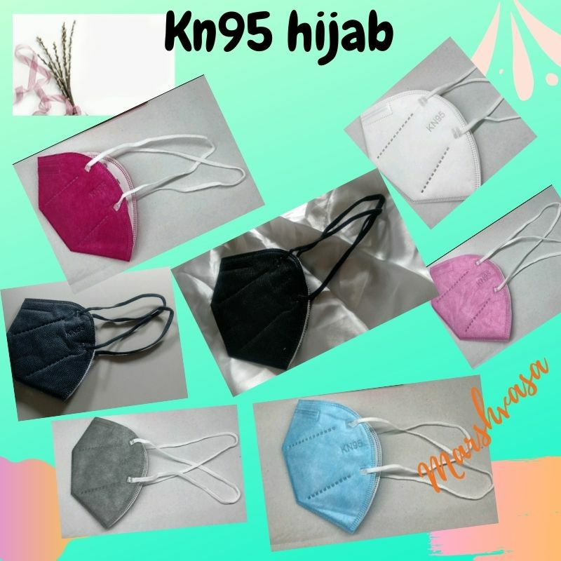 Jual MASKER HIJAB KN95/5 PLY/WARNA WARNI/SEMI DISPOSABLE/DEWASA LAKI ...
