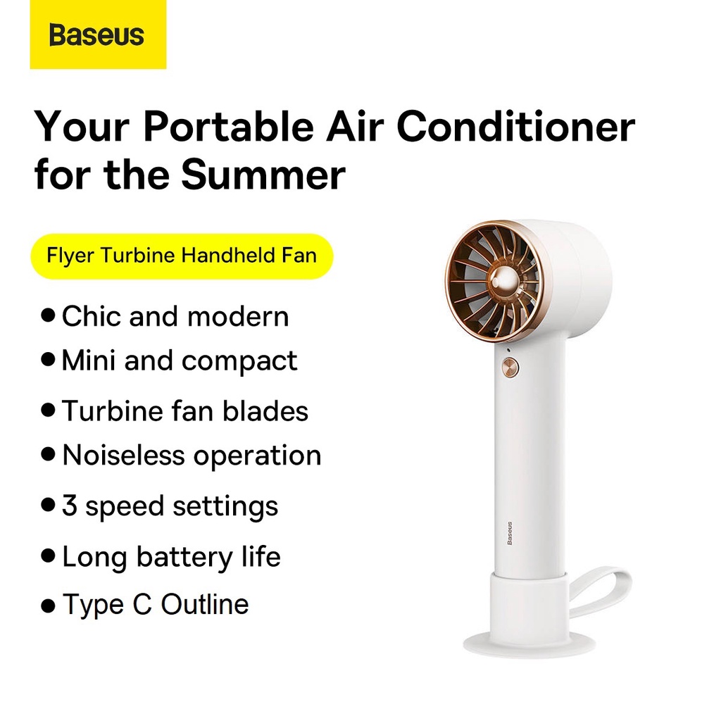 Jual Baseus Original Flyer Turbine Fan Kipas Angin Portable with ...