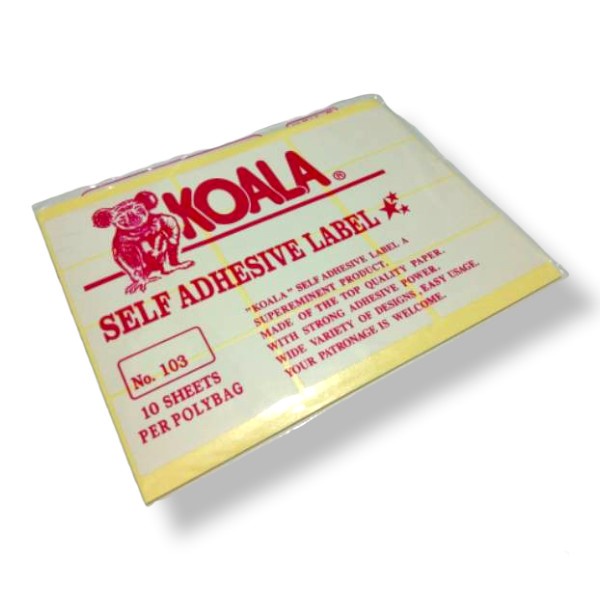 Jual Label Stiker Harga Koala No 103 dan 112 isi 10 Lembar Label ...