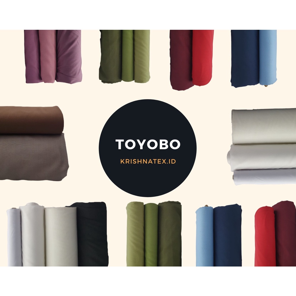 Jual Bahan Kain Katun Polosan Toyobo FD Thompson RM Royal Mix WARAN ...