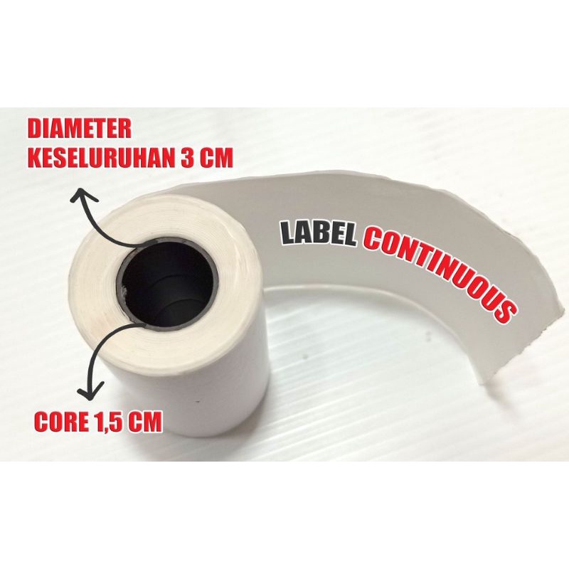 Jual Kertas Thermal Label Sticker 80mm untuk resi pengiriman continous ...