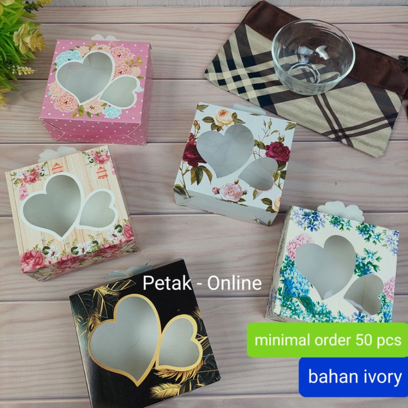 Jual 50 Pcs, Box Kemasan Souvenir/ Box Ivory 10x10 x 4 cm | Shopee ...