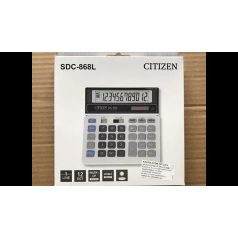 Jual calkulator citizen SDC-868L ( pabrik citizen sdh tutup) | Shopee ...