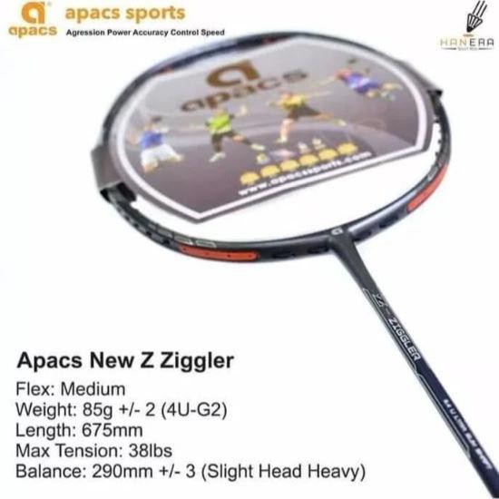 Jual KUALITAS ORIGINAL LARIS RAKET BADMINTON APACS Z ZIGLER - APACS 100 ...