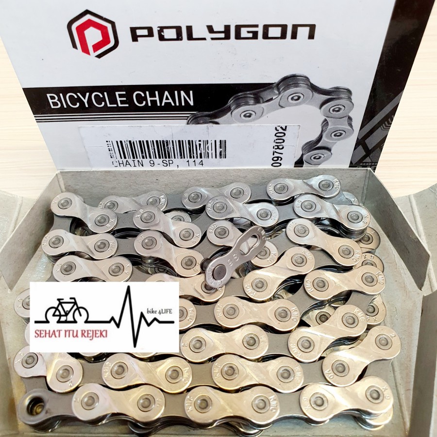 Jual RANTAI SEPEDA POLYGON 9 SPEED BICYCLE CHAIN 3 X 9 SP | Shopee ...