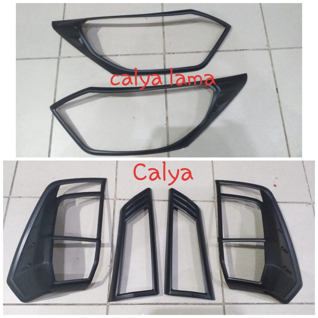 Jual PAKET GARNISH LIST LAMPU HITAM DEPAN BELAKANG CALYA SIGRA LAMA ...