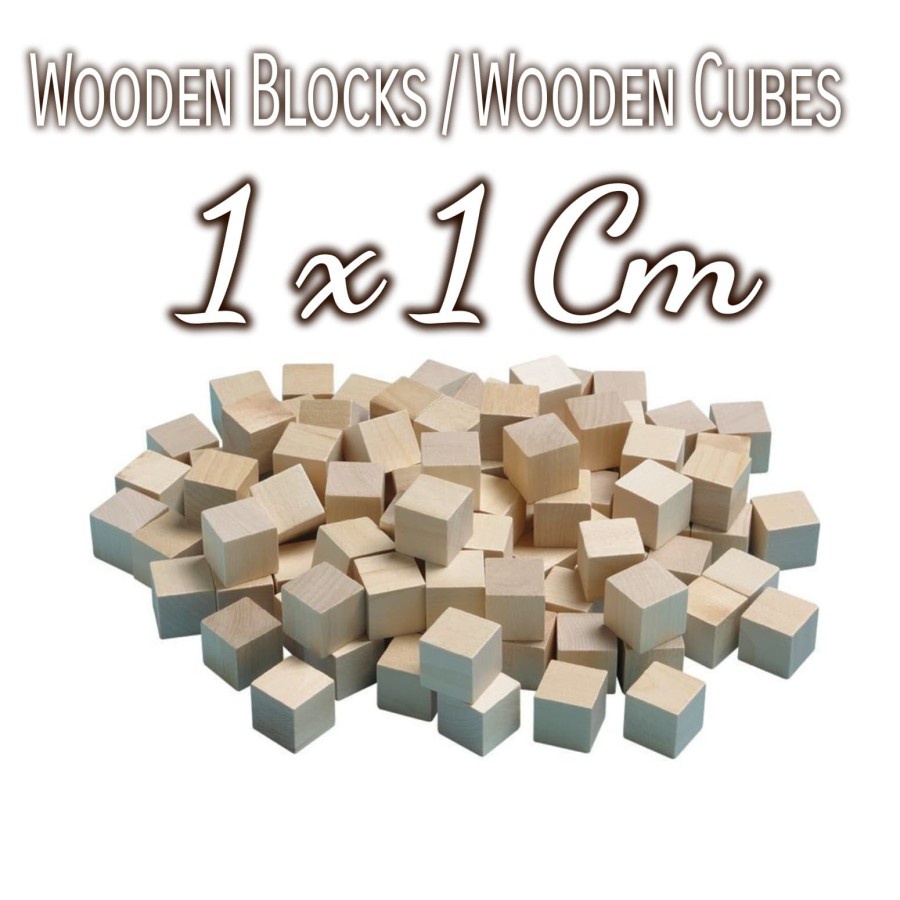 Jual SangKayu Wooden Cube 1x1 cm Wooden Block Potongan Kayu Kotak ...