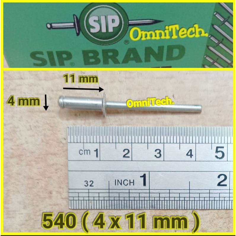 Jual "50 Pcs" Paku Rivet Blind Rivet 4mm 540 SIP 4 mm x 11 mm 4x11 mm ...