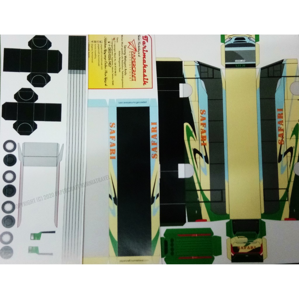 Jual Pola Papercraft Bus Safari Skala 64 | Shopee Indonesia