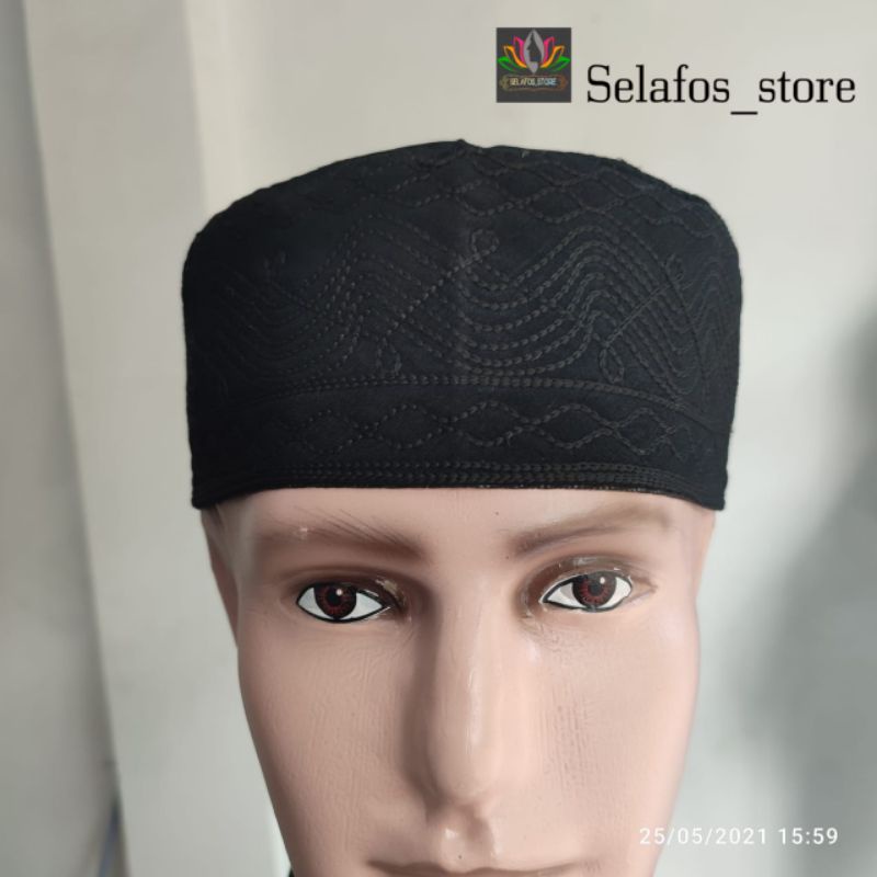 Jual PECI SONGKOK KOPIAH MADINAH BULAT HITAM&PUTIH - PECI SHOLAT PRIA ...