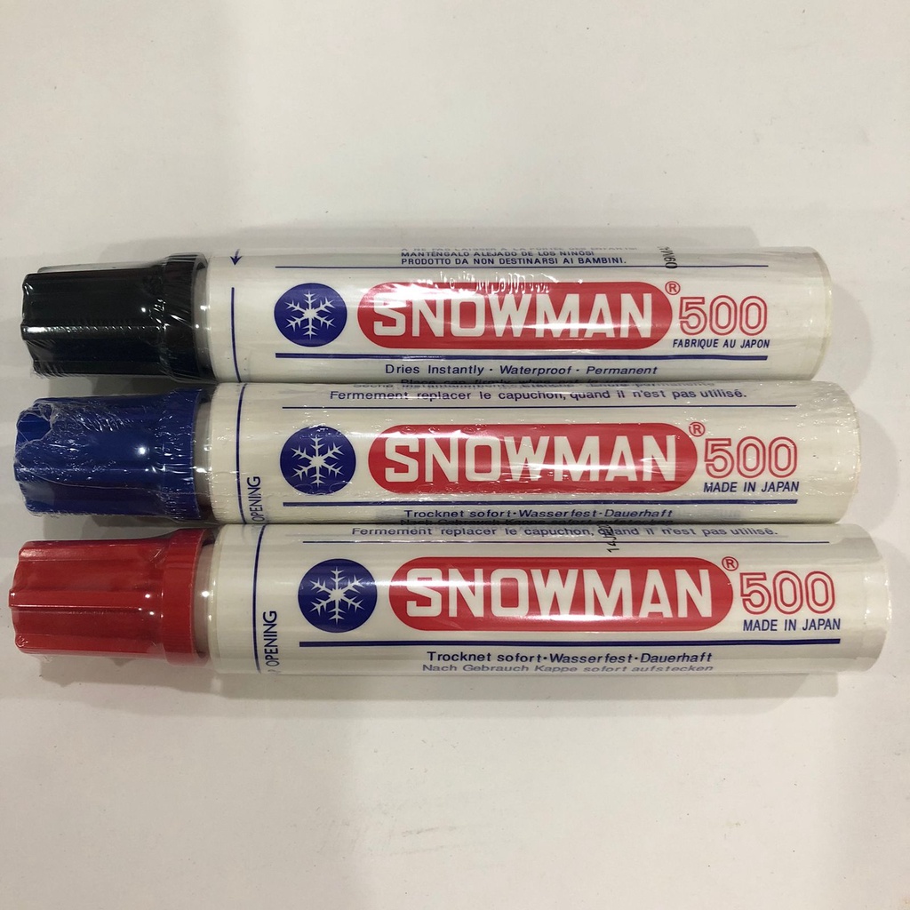 Jual SPIDOL JUMBO PERMANEN SNOWMAN J500 HITAM MERAH BIRU | Shopee Indonesia