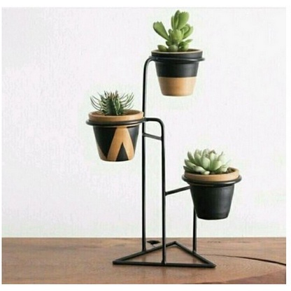 Jual Bayar Cod/Rak Pot Bunga Besi Minimalis Ring 3 / Rak Pot Minimalis ...