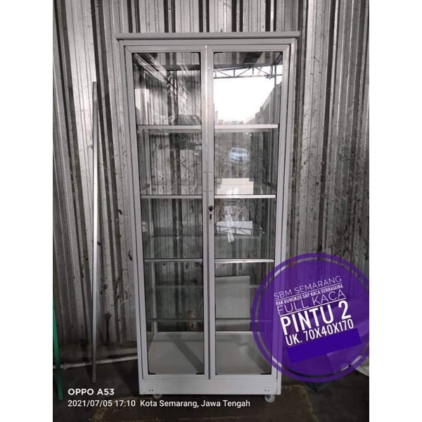 Jual Sbmsemarang - RAK KACA SERBAGUNA FULL KACA PINTU 2 (HANYA SEMARANG ...