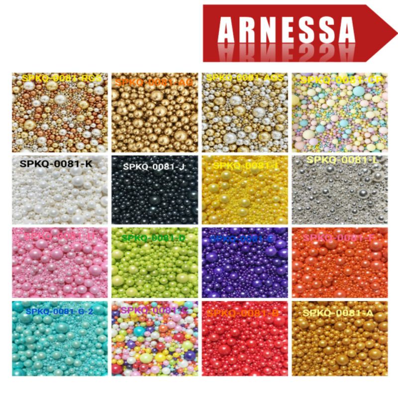 Jual Edible Sprinkles sprinkle sprinkel 30 gram mutiara campur mix size ...