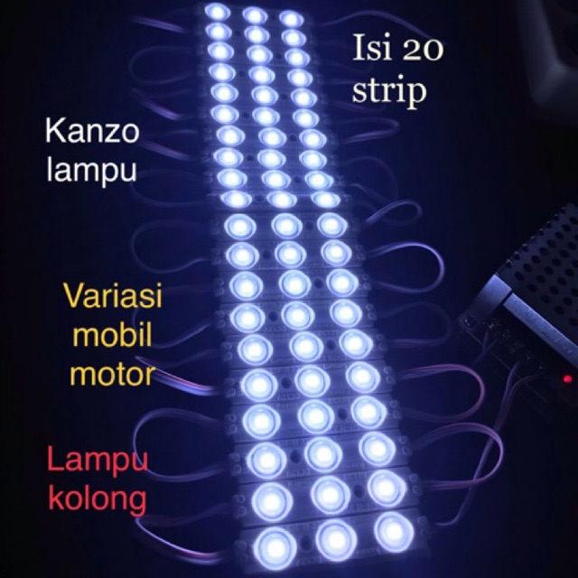 Jual Kanzo / MZ-6 LED Modur led 12v 3mata 3w 3watt / variasi mobil ...