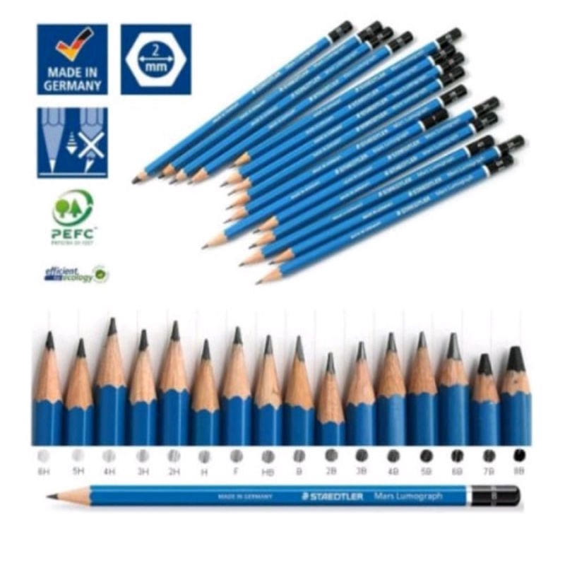 Jual Pensil Staedler Mars Lumograph Pencil Ori Shopee Indonesia